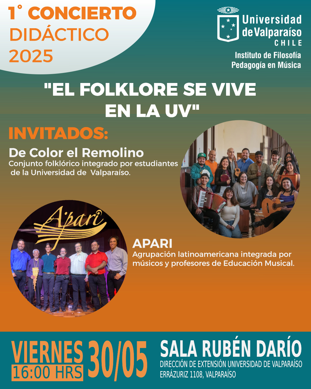 Universidad de Valparaíso - Carrera de Pedagogía en Música invita a concierto didáctico “El ...